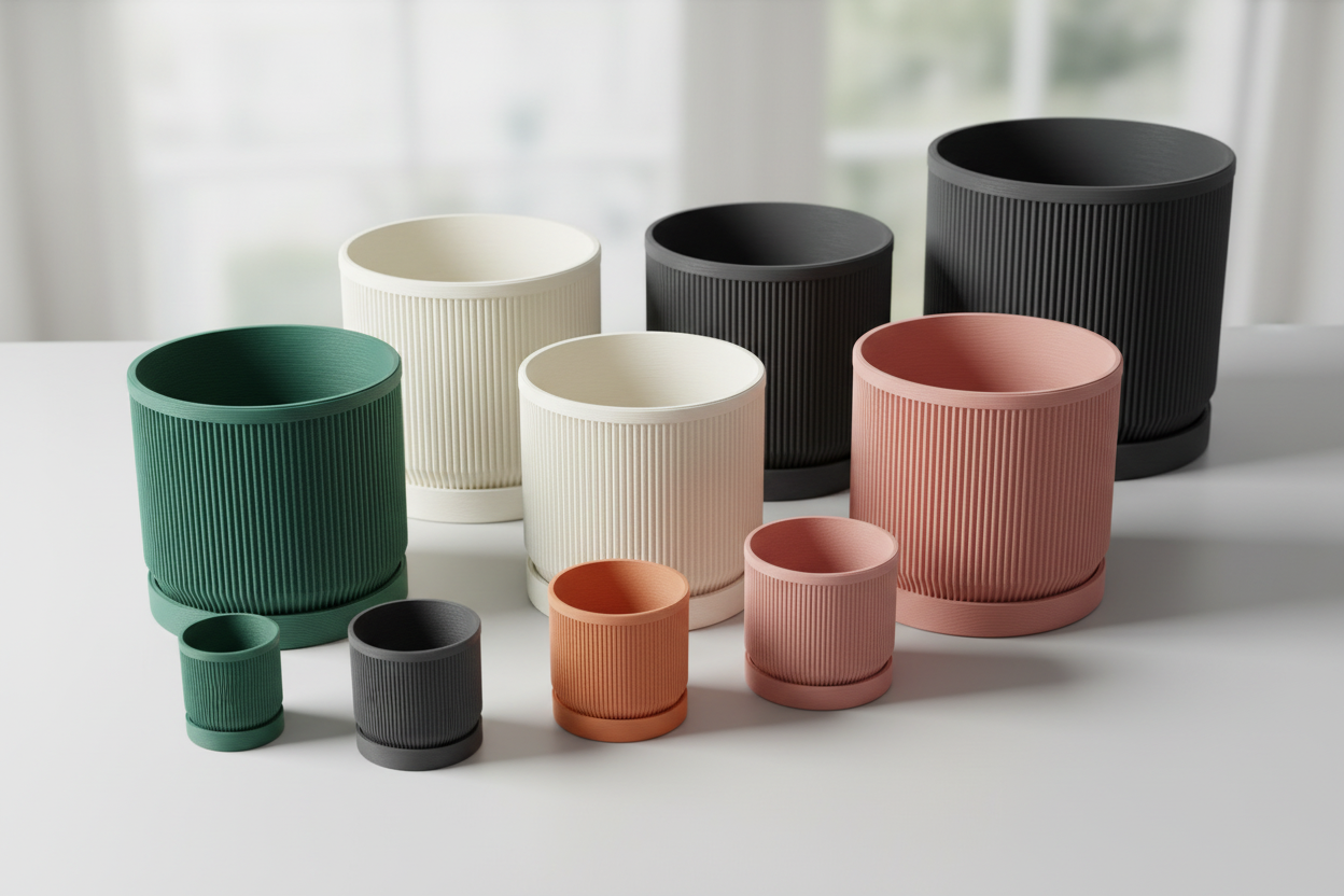 3D Printed Plant Pots - Eco-Friendly PLA Planters | Impulse Grove
